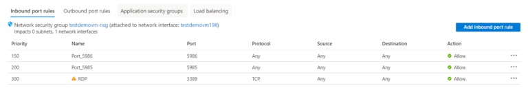 Configuring winRM in azure virtual machine with HTTPS/HTTP