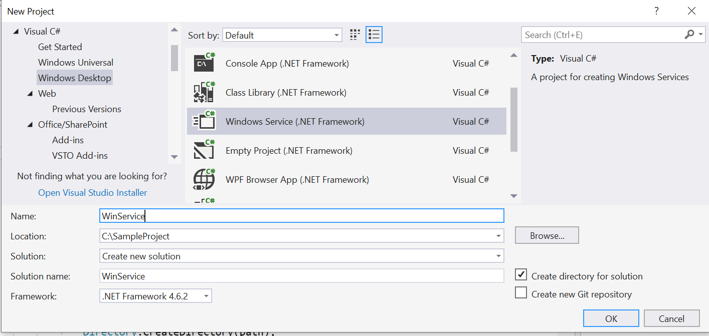 Creating A Windows Service In Net Tech Diksha